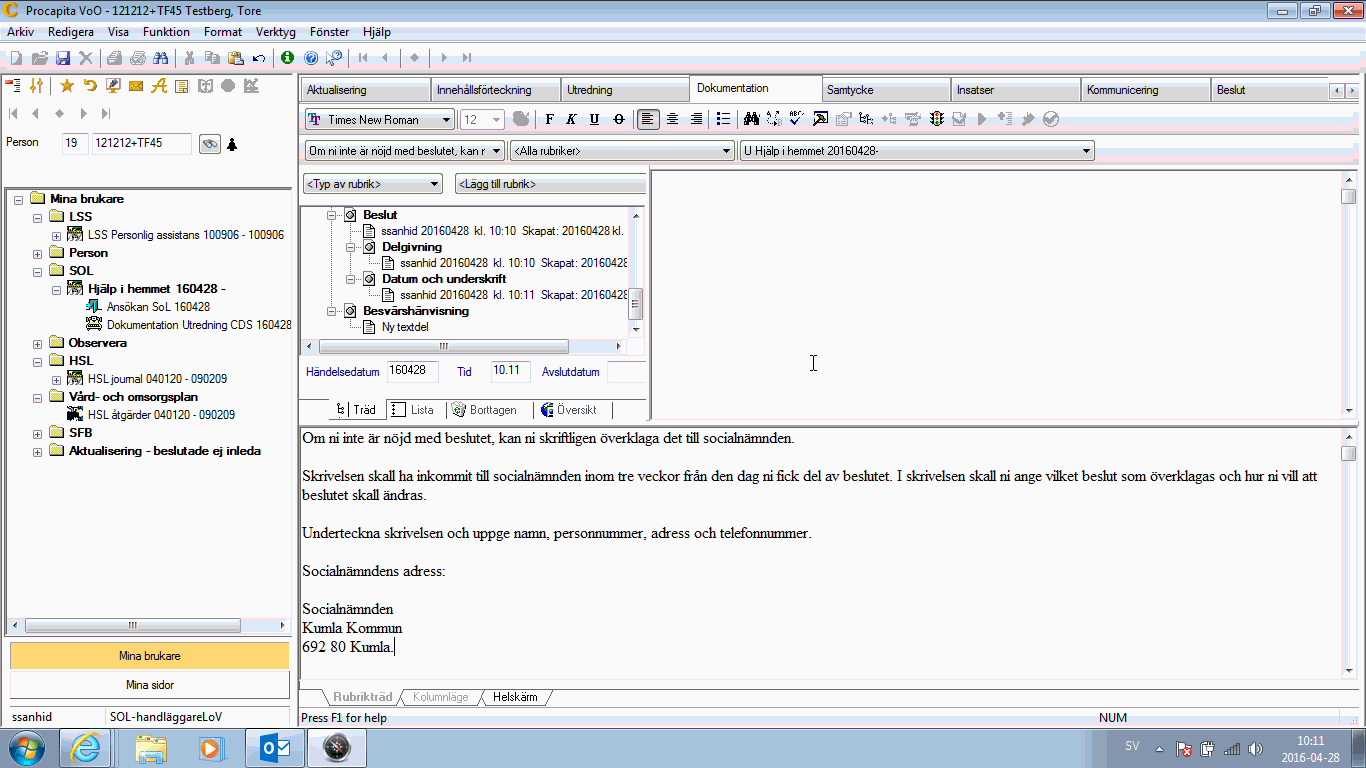Ärendegången i Procapita
