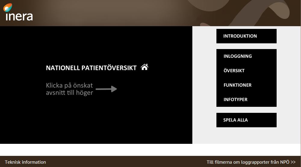 Information om de system där inloggning sker med SITHS-kort